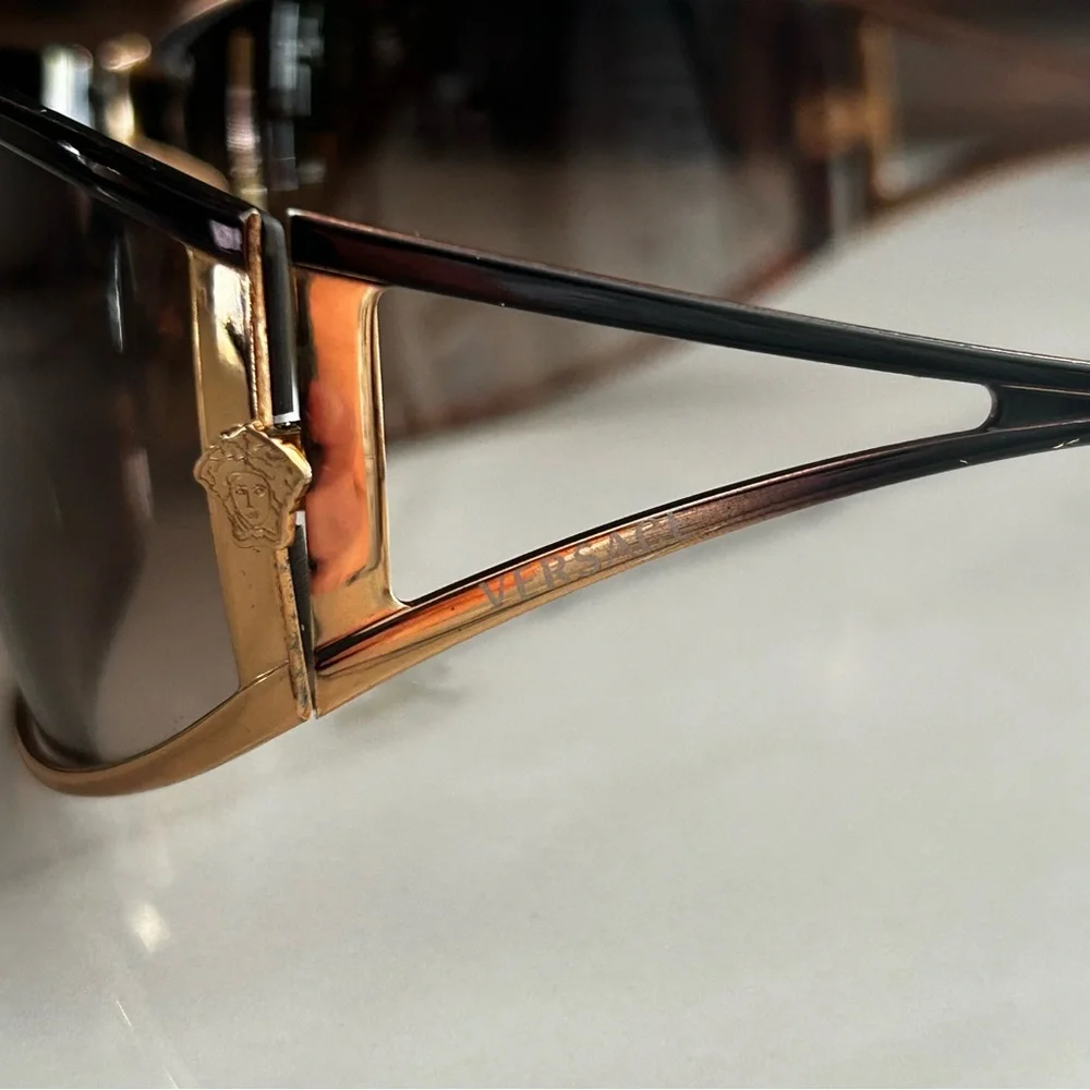 Versace | Accessories | Vtg Versace Euc Sunglasses With Case Model 240 ...